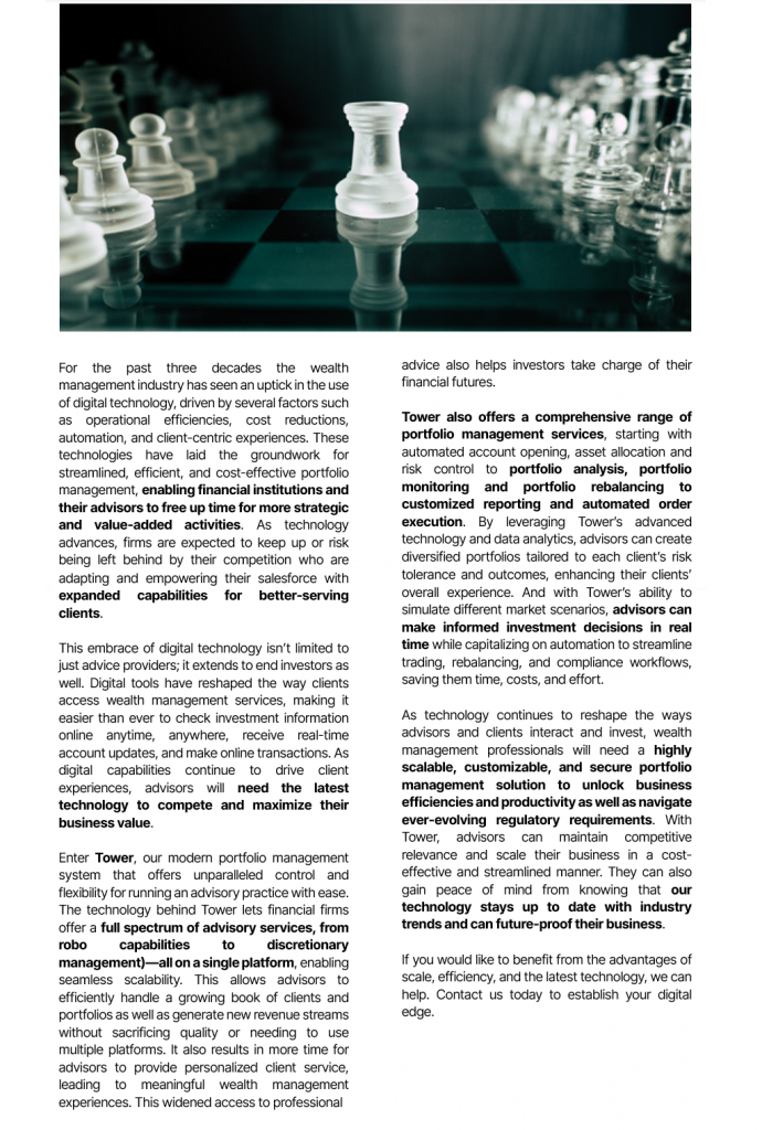 Tower—Your Digital Edge to Portfolio Management - TechRules